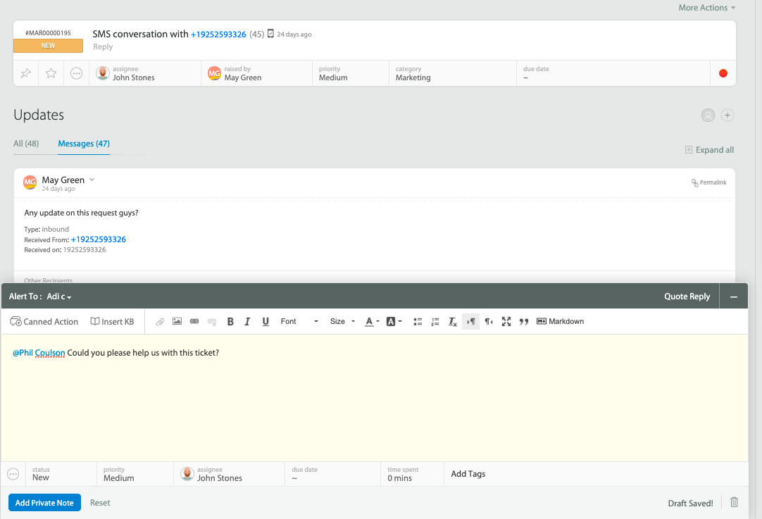 Make SMS support Collaborative with HappyFox and JustCall – Customer ...