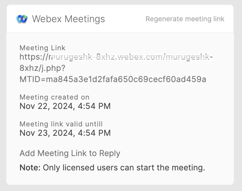 Webex Help Desk Integration for Technical Support